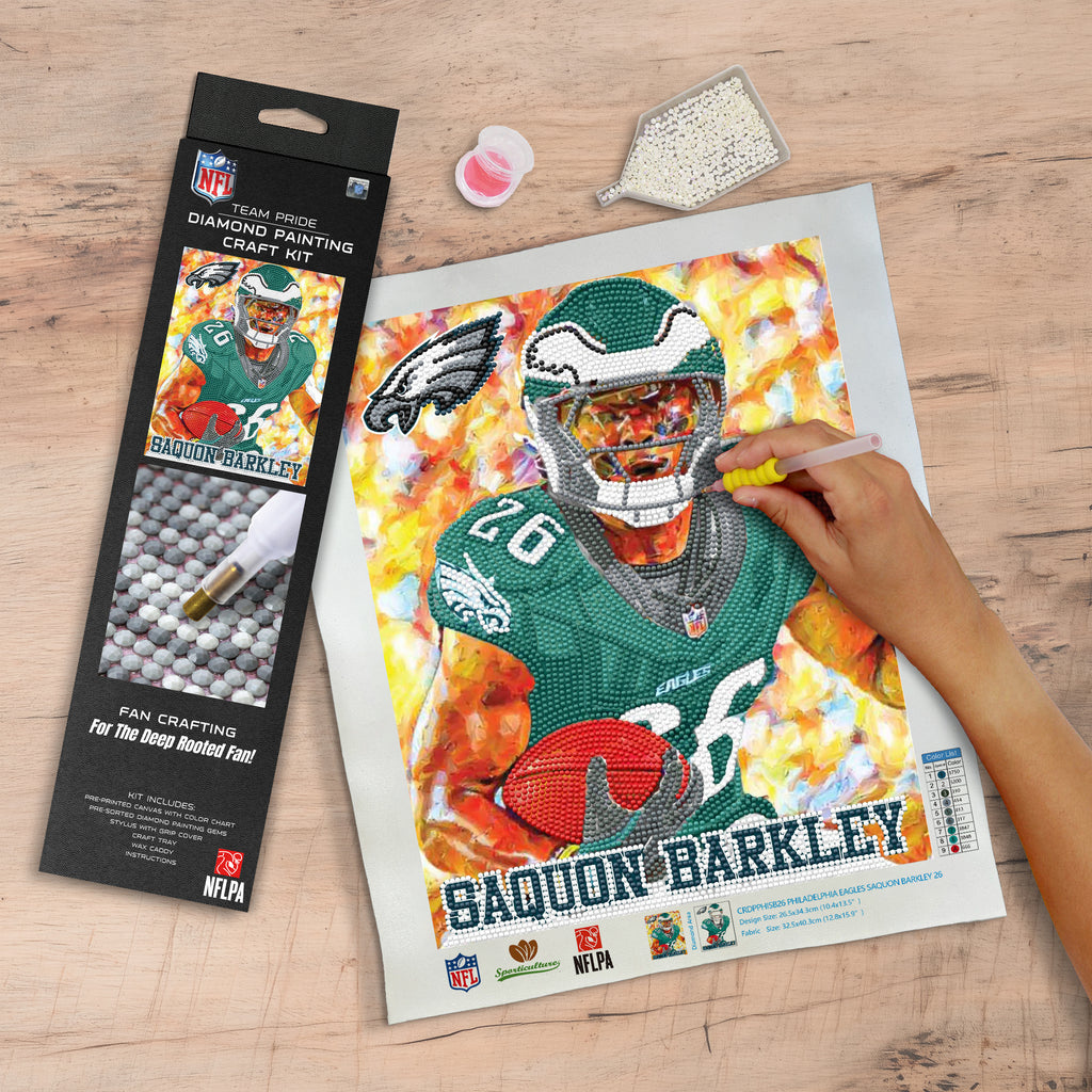 Philadelphia EaglesSaquon Barkley Diamond Painting Craft Kit - For The Deep Rooted Fan ...
