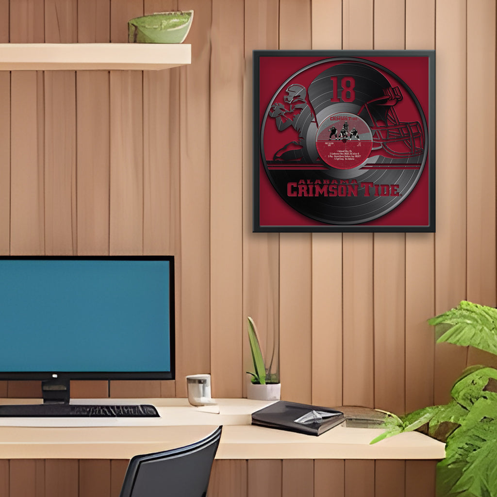 Alabama Crimson TideVinyl Record Print - For The Deep Rooted Fan ...