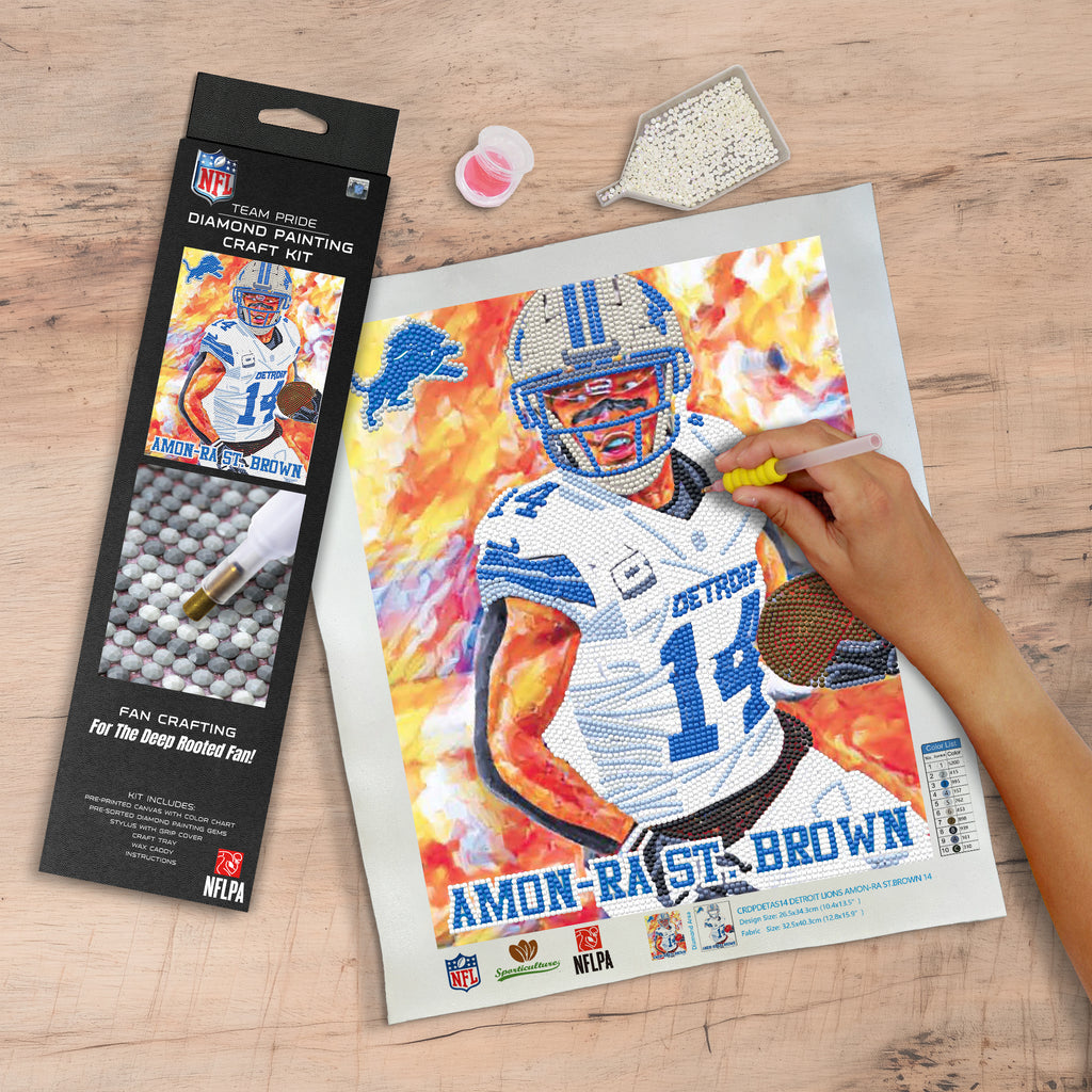 Detroit LionsAmon-Ra St. Brown Diamond Painting Craft Kit - For The ...