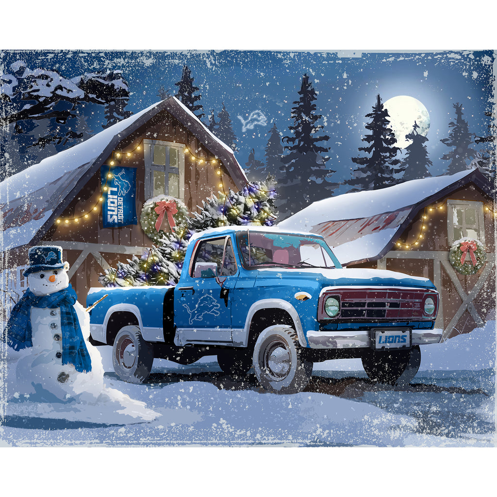 Detroit LionsLED Lite Box Four Seasons Art - For The Deep Rooted Fan ...