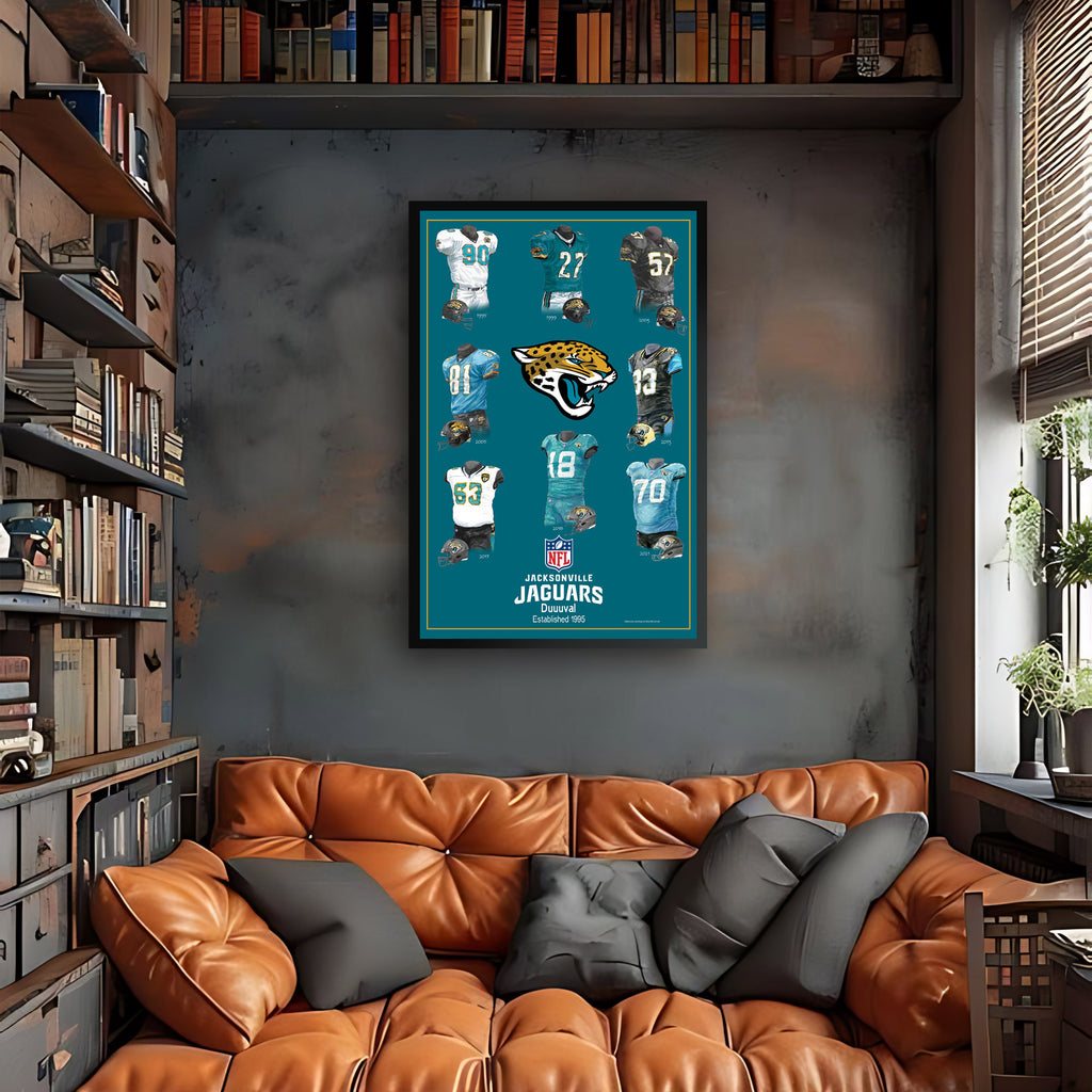 Jacksonville JaguarsUniform Heritage Vertical Print - For The Deep ...
