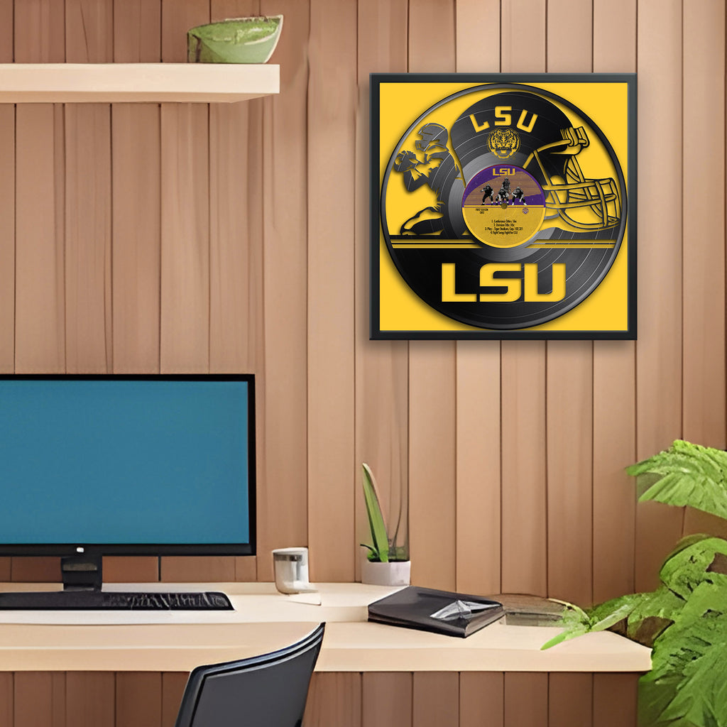 LSU TigersVinyl Record Football Print - For The Deep Rooted Fan ...