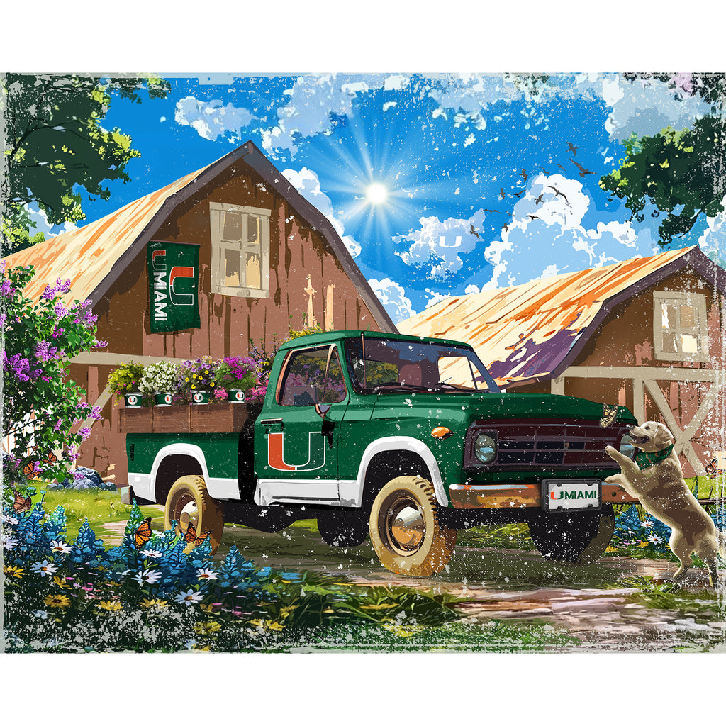Miami HurricanesLED Lite Box Four Seasons Art - For The Deep Rooted Fan ...