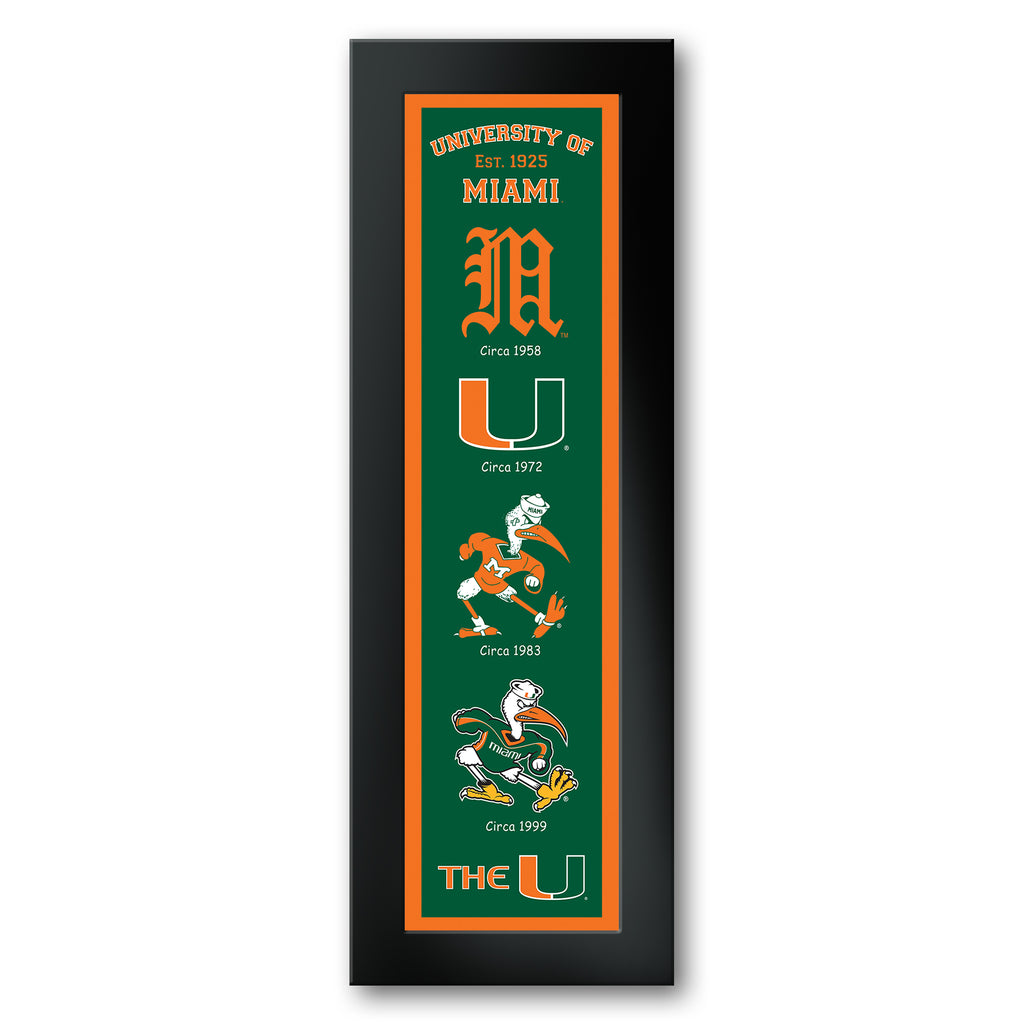 Miami HurricanesLogo Heritage Print - For The Deep Rooted Fan ...