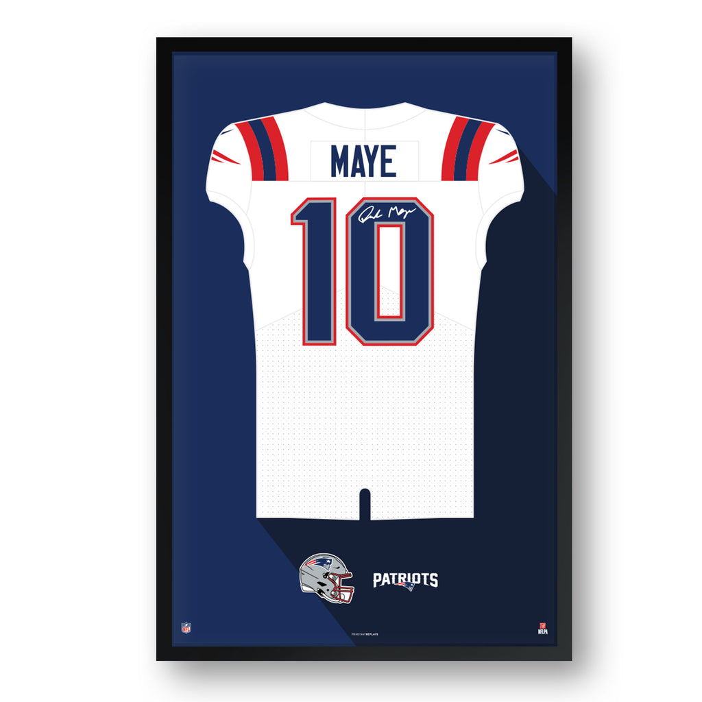 New England PatriotsDrake Maye Jersey Print - For The Deep Rooted Fan ...